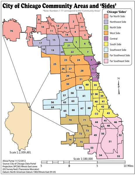 Chicago ‘Sides’ – Chicago's 77 Community Areas